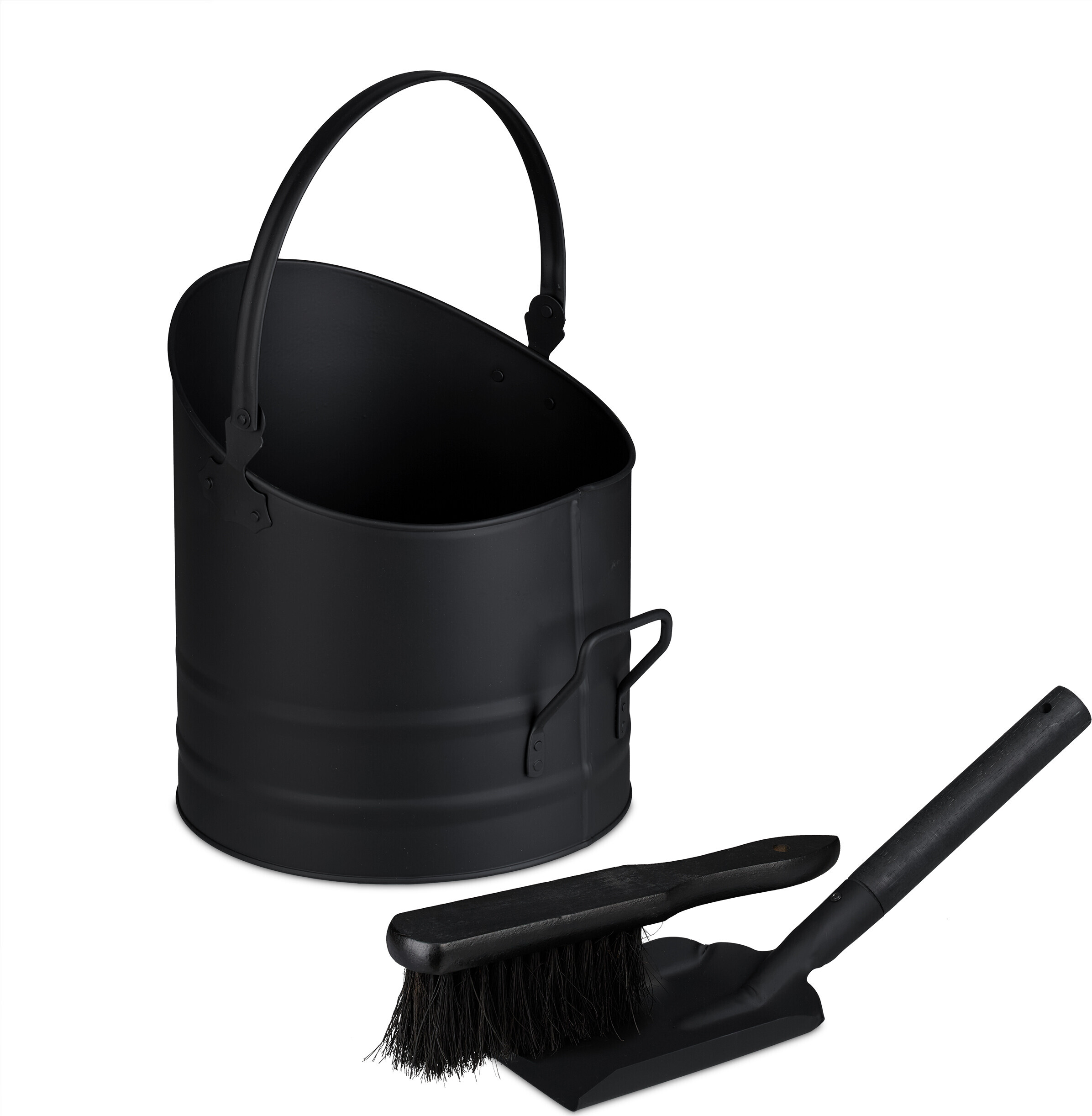 relaxdays Vědro na popel s příslušenstvím 9,5 litru