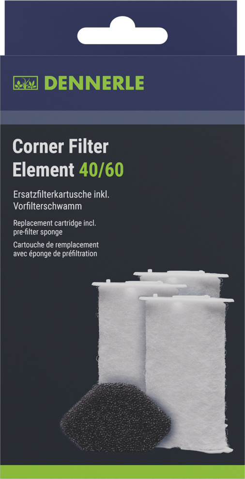 Dennerle Corner Filter Element 40/60, 3er-Pack
