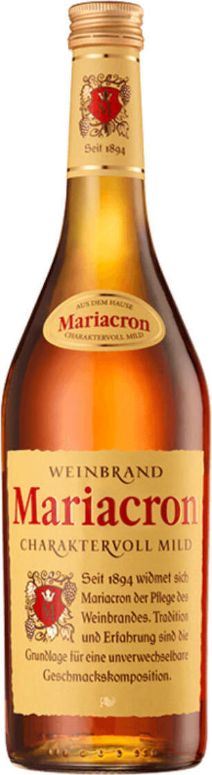 Mariacron Weinbrand 0,7 L Distillato di vino