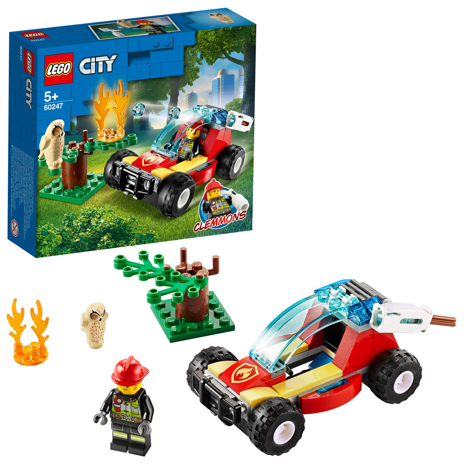 LEGO 60247 Požár lesa ve městě, dětská hračka s kočárkem a