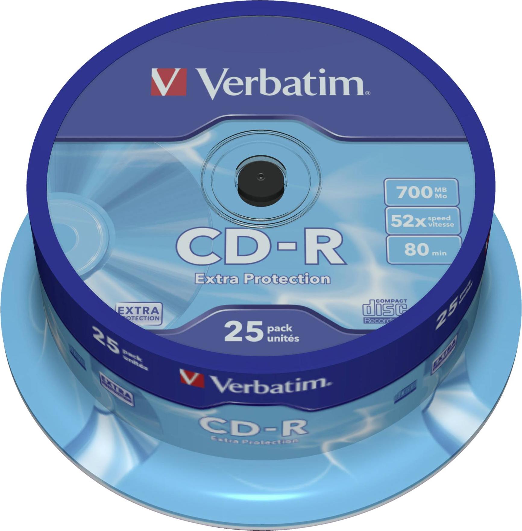 VERBATIM CD-R(25-Pack)Spindle/Extra Protection/DL/52x/700MB
