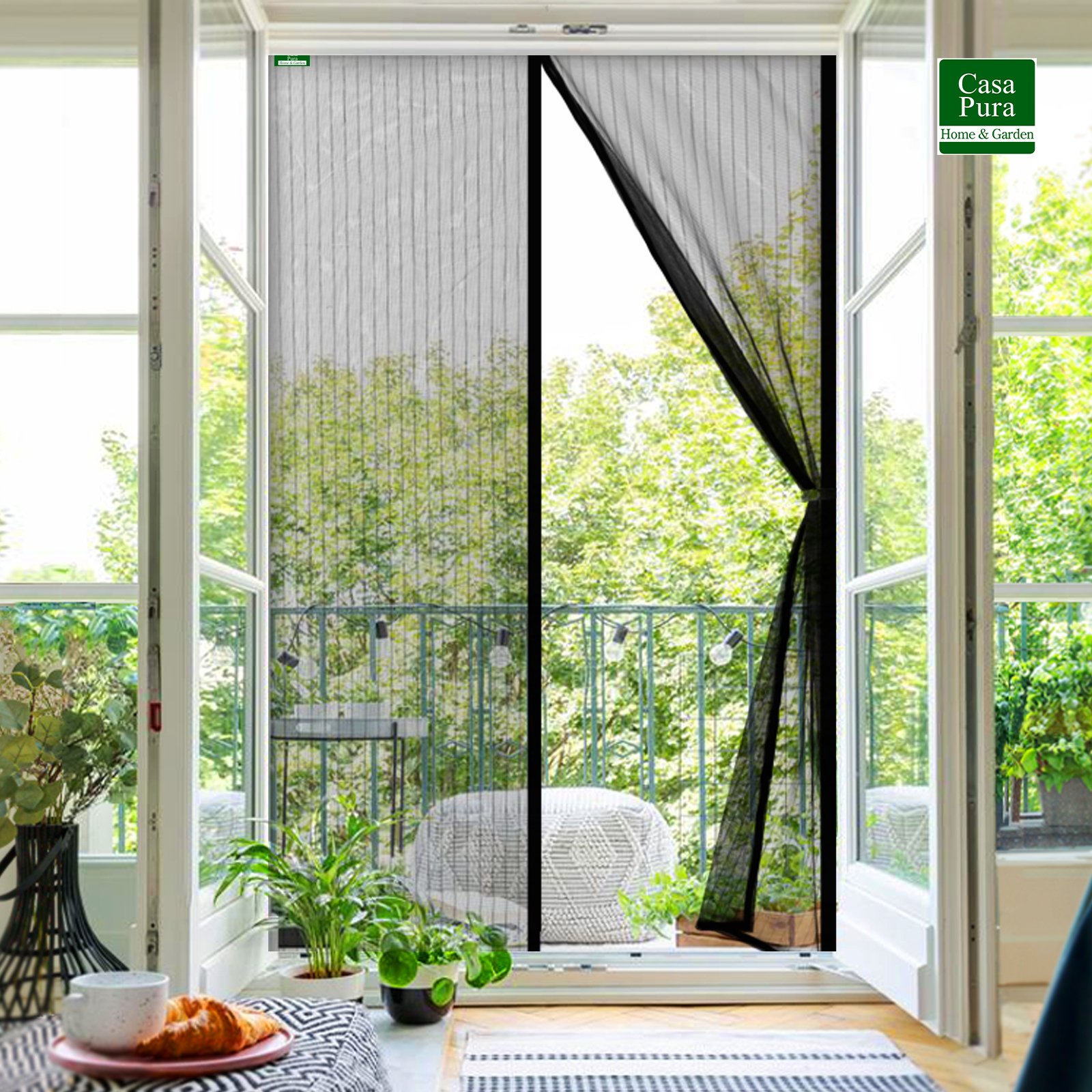 Zanzariera per porte finestre Sam 80x220 cm