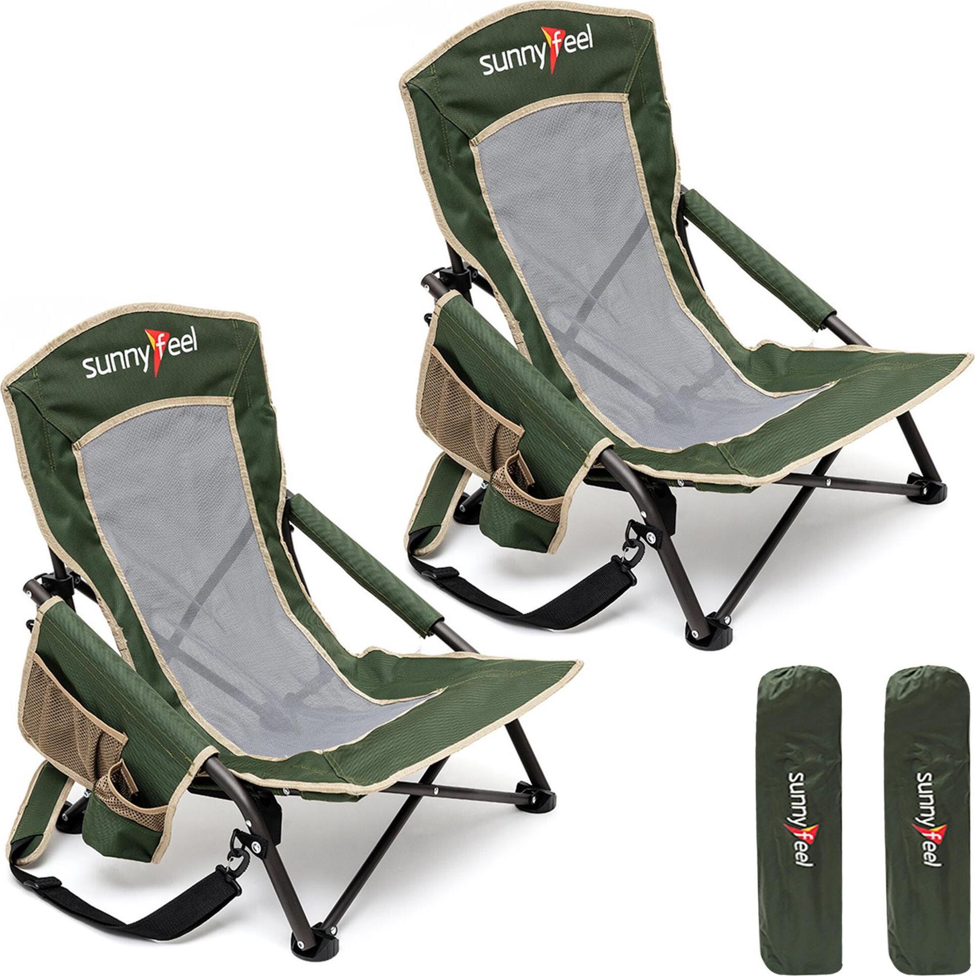 SUNNYFEEL Strandstuhl 2er Set grün faltbar | Kaufland.de