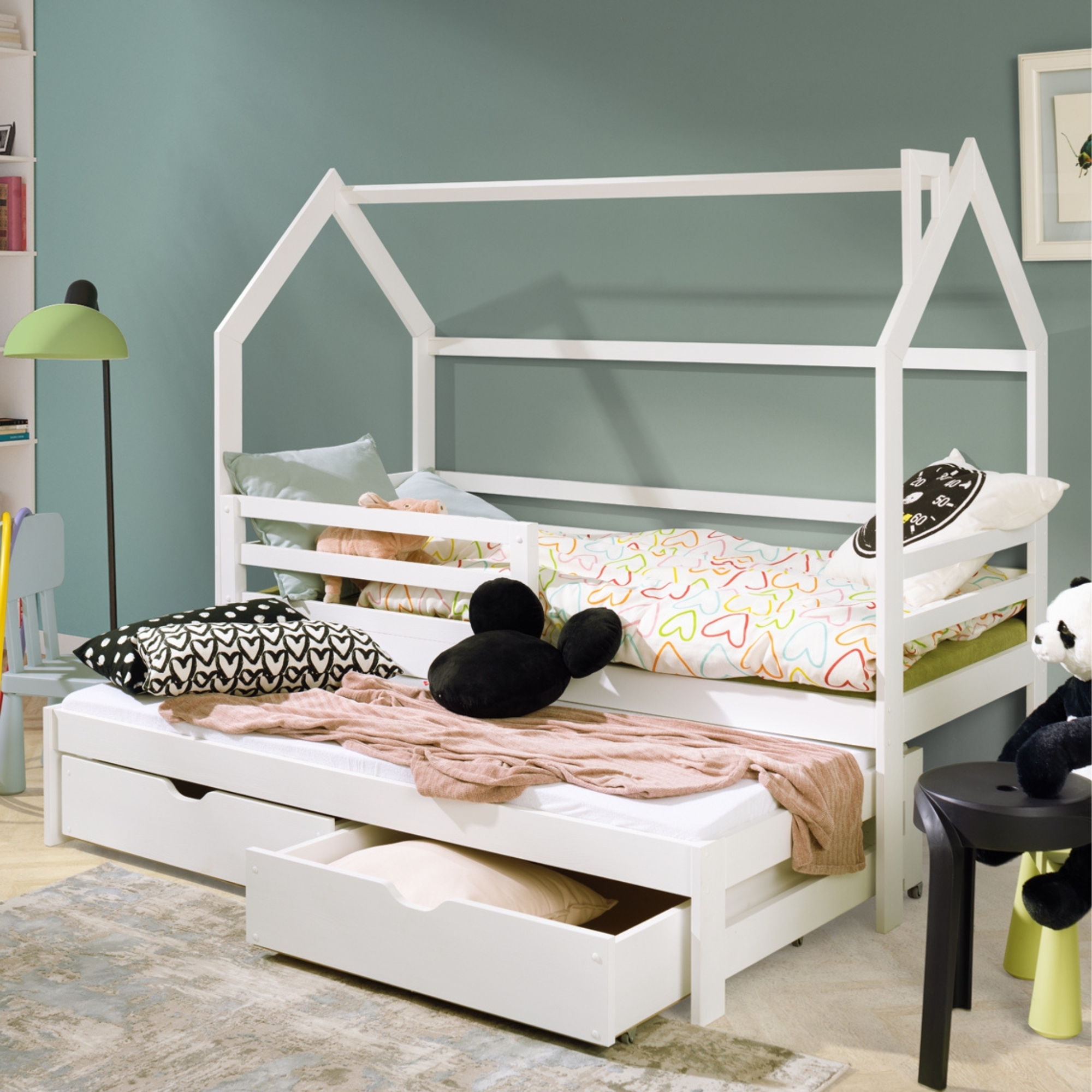Wunderschone Kinderbett Mit Ausziehbett 90x200 Bild