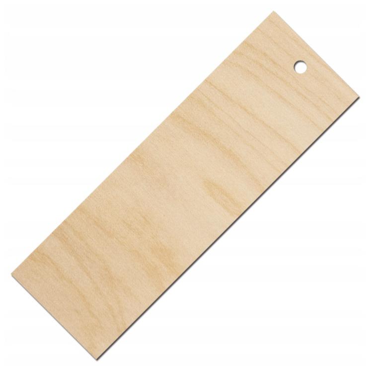 Einfaches Lesezeichen aus Holz - 15x5 cm - Dekor