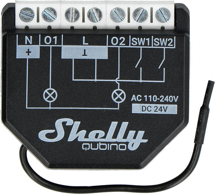 Shelly Qubino WAVE 2PM electrical switch Smart switch Black
