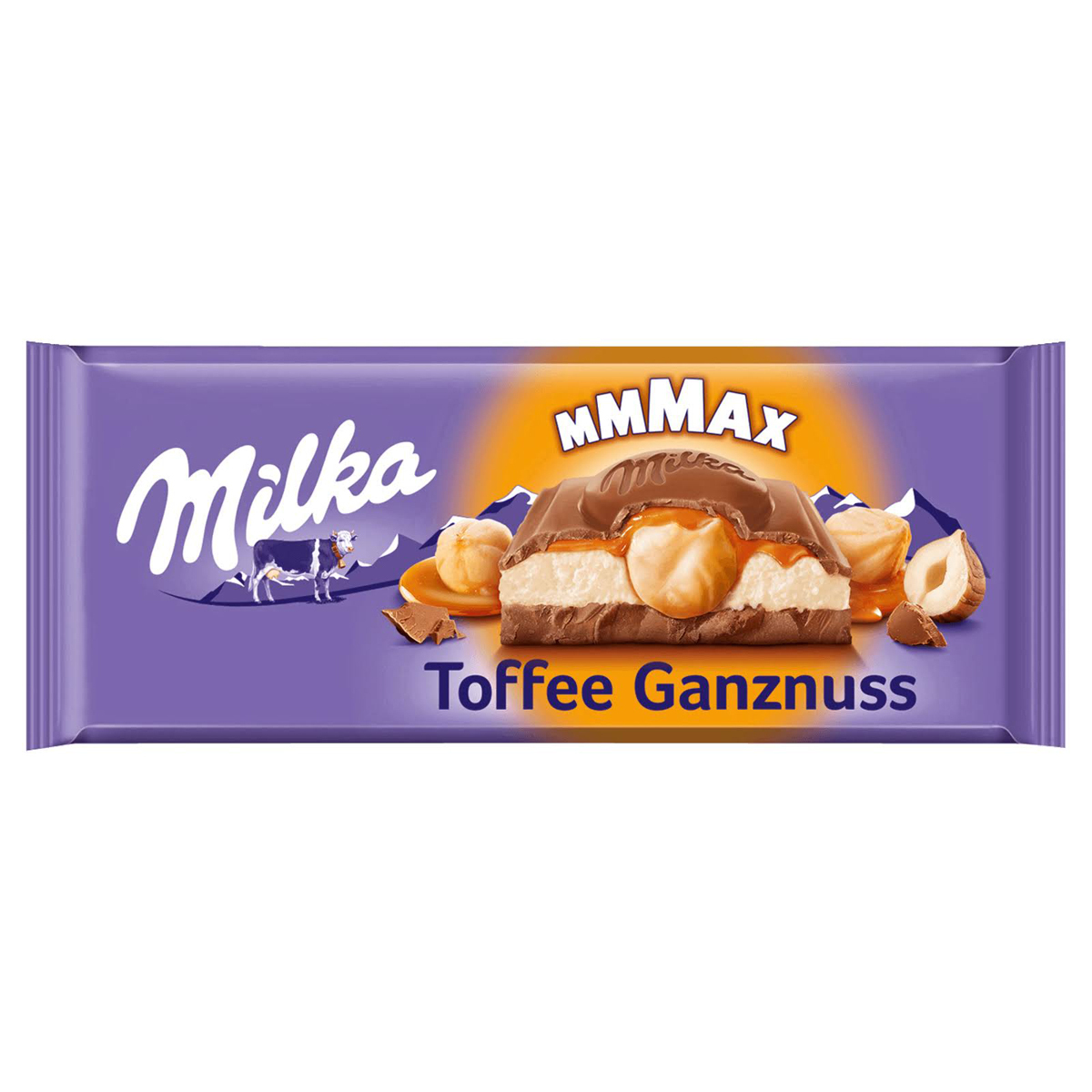 Milka Mmmax Toffee Noisette entière avec caramel et crème