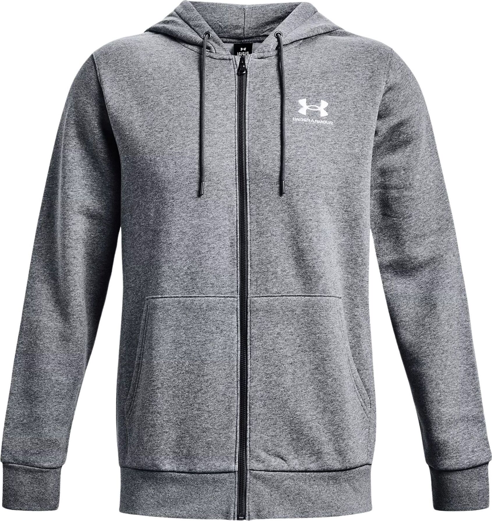Under Armour Ua Essential Fleece Fz Hood Pitch Gray Medium