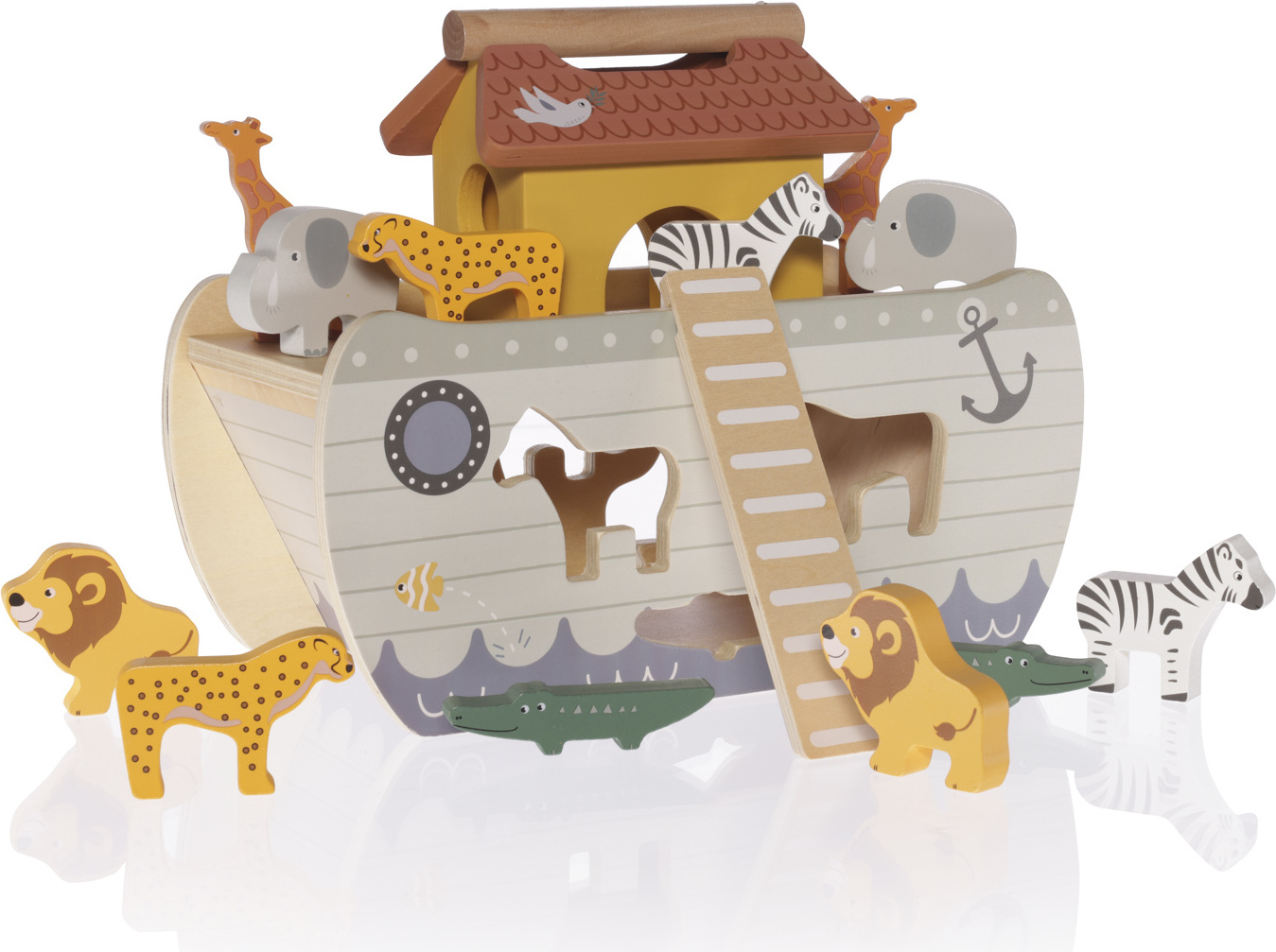 ZOPA Dřevěná vkládačka archa, Wood Vkládací puzzle