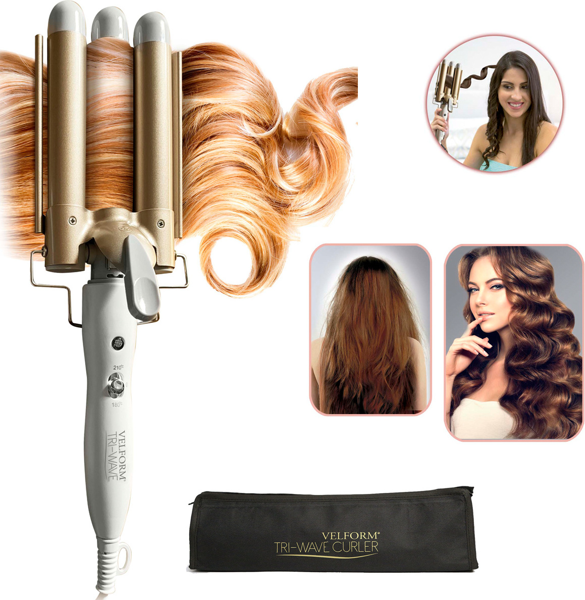 Velform®️ Tri-Wave Curler - Welleneisen, | Kaufland.at