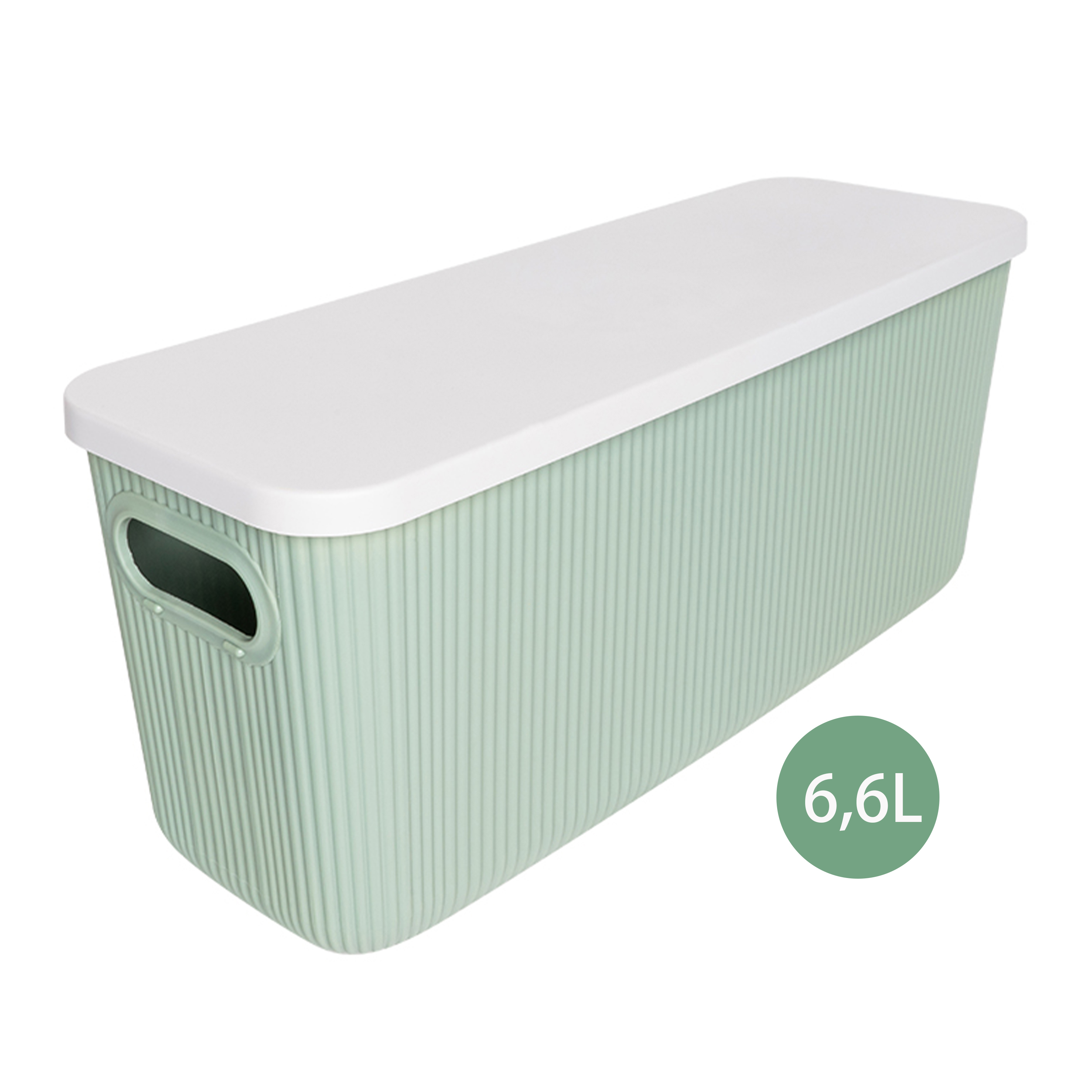 Ribelli Contenitori con coperchio, 6,6L Serie Alythia Verde