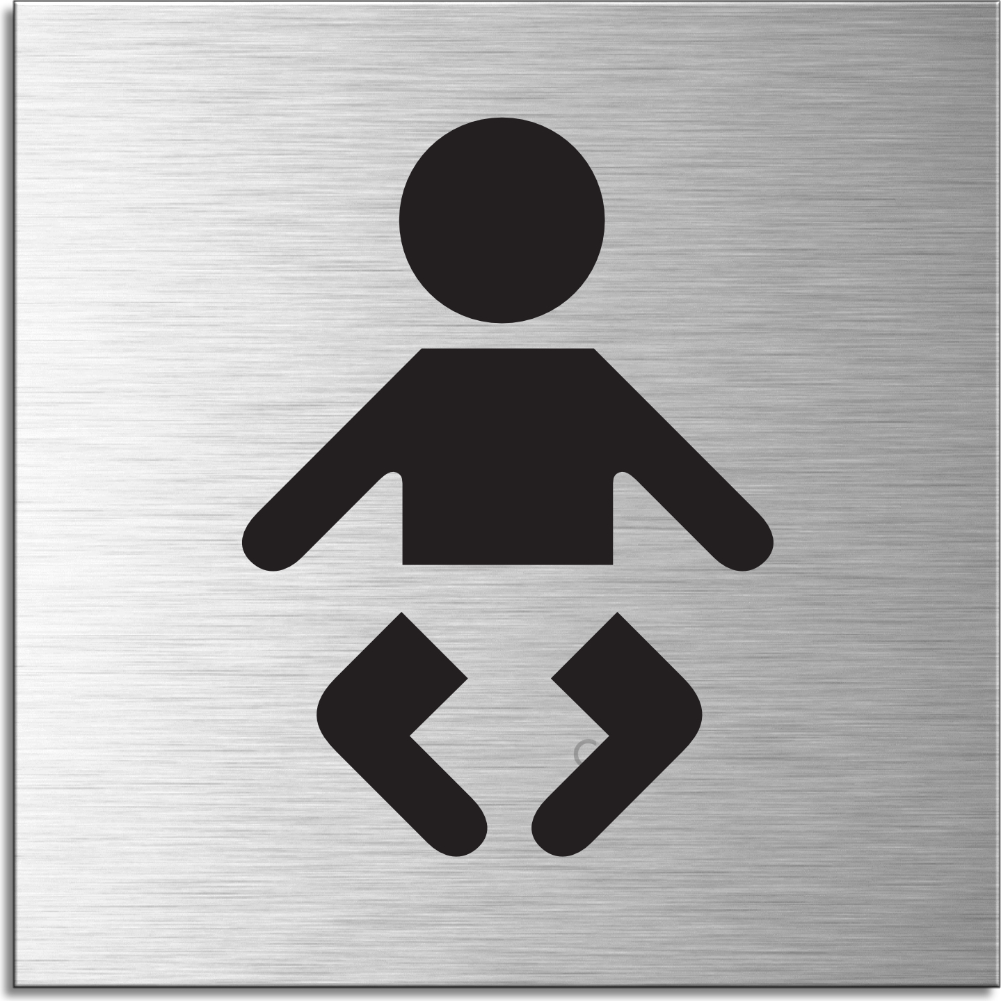 Schild - Babyraum | Türschild 120 x 120 mm Aluminium