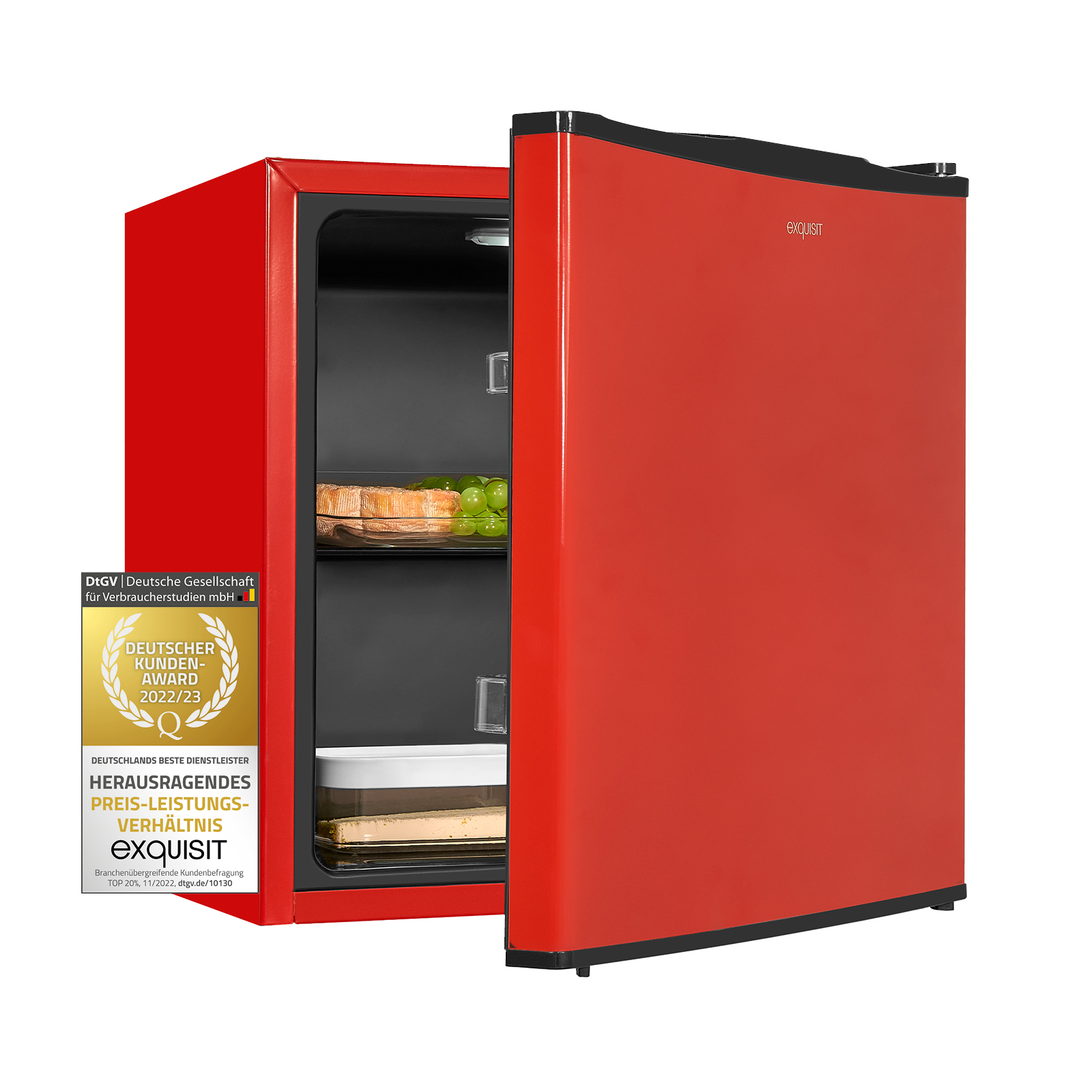 Exquisit Mini Kühlschrank KB05-V-151F rotPV | | Kaufland.de