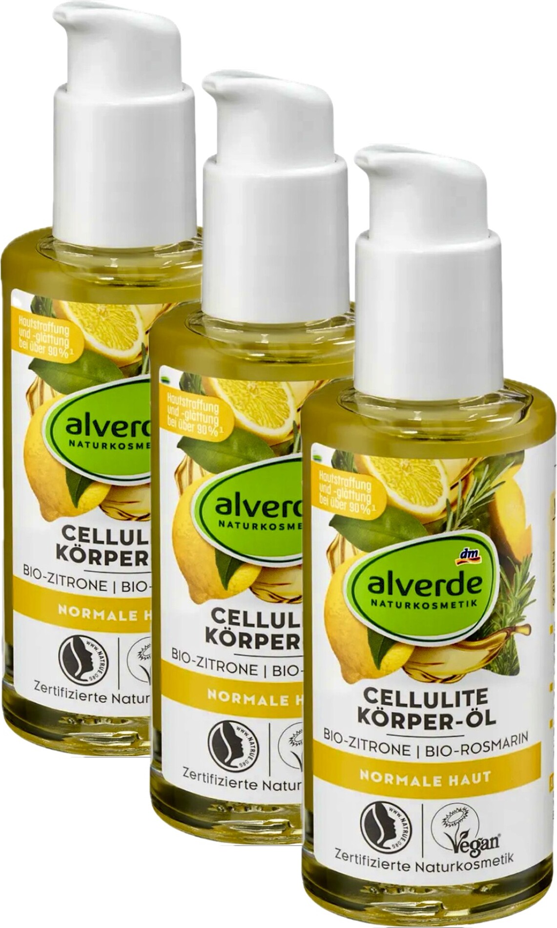 3 x alverde Naturkosmetik - Tělový olej proti celulitidě