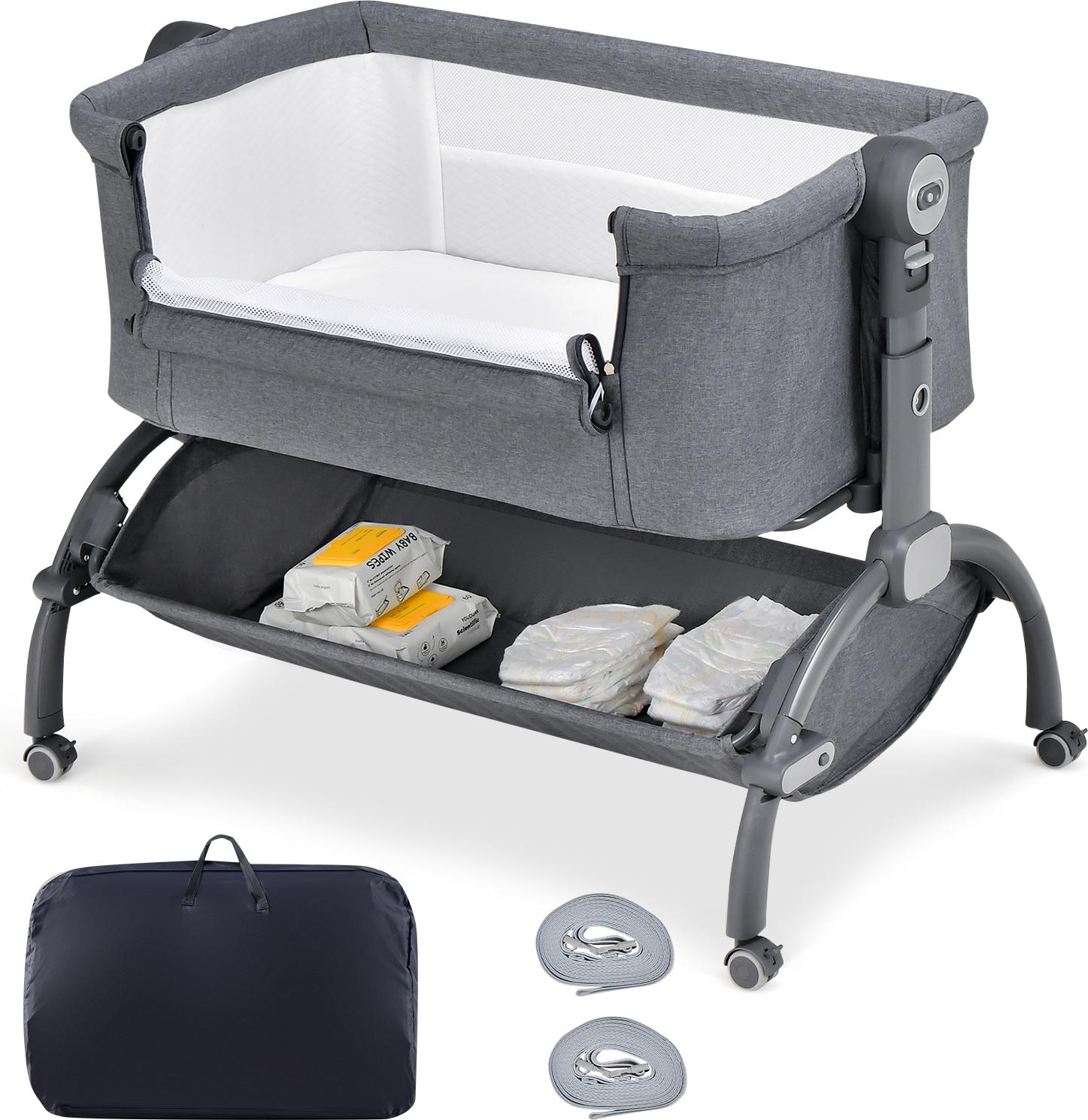 COSTWAY 3 in 1, lettino da viaggio per bambini 7 regolabile