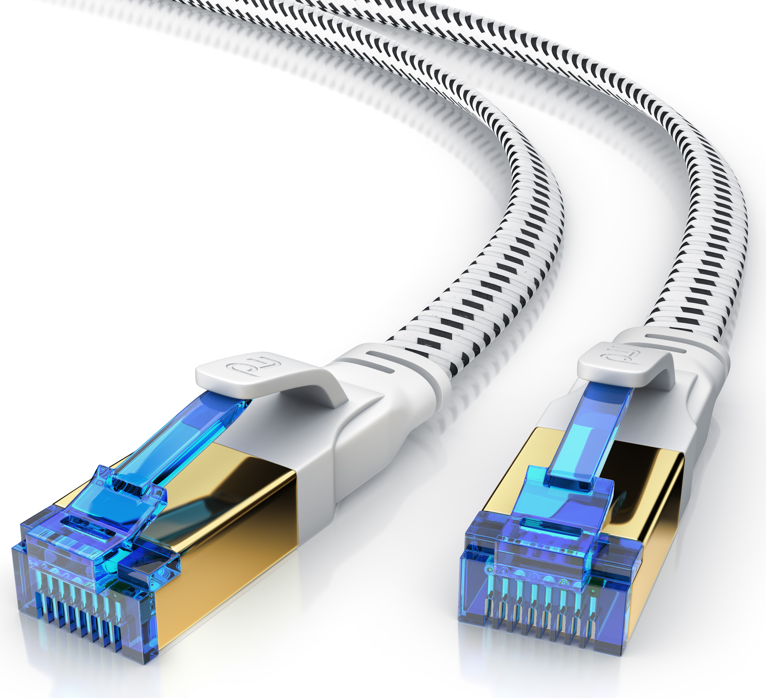 Primewire câble patch plat CAT 8 avec gaine en coton