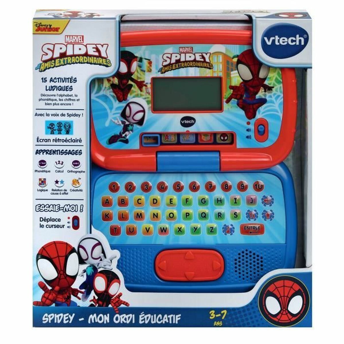 VTech Disney Junior Spidey Lerncomputer Kinder Wissensspaß