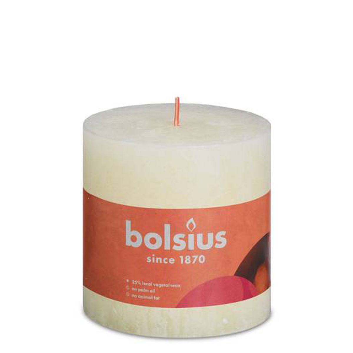 Bolsius Rustik świeca filarowa miękka perła 100/100mm