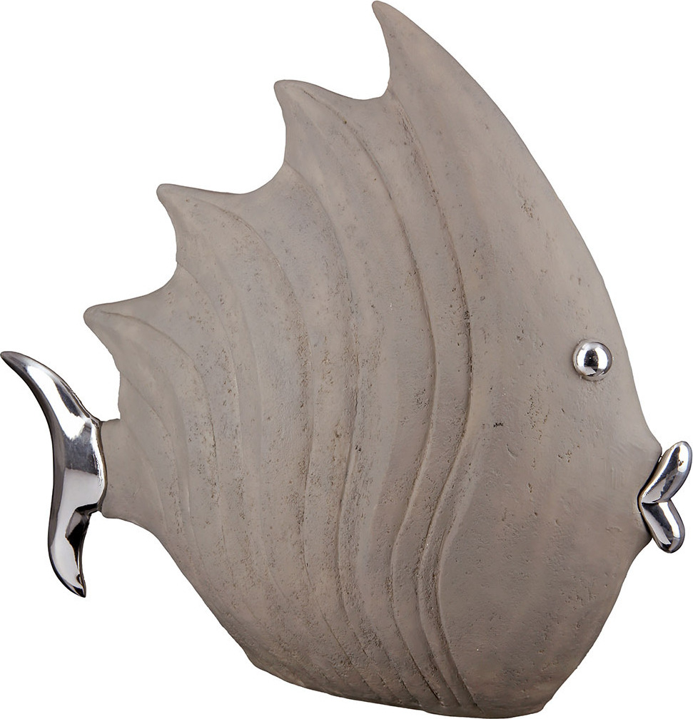 Casablanca Figur, Fisch, "Fisch", Kunstharz, grau, , L. 9,5