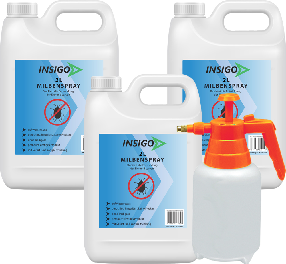 INSIGO 3x2L + 2L Sprüher Anti-Milbenspray, | Kaufland.de