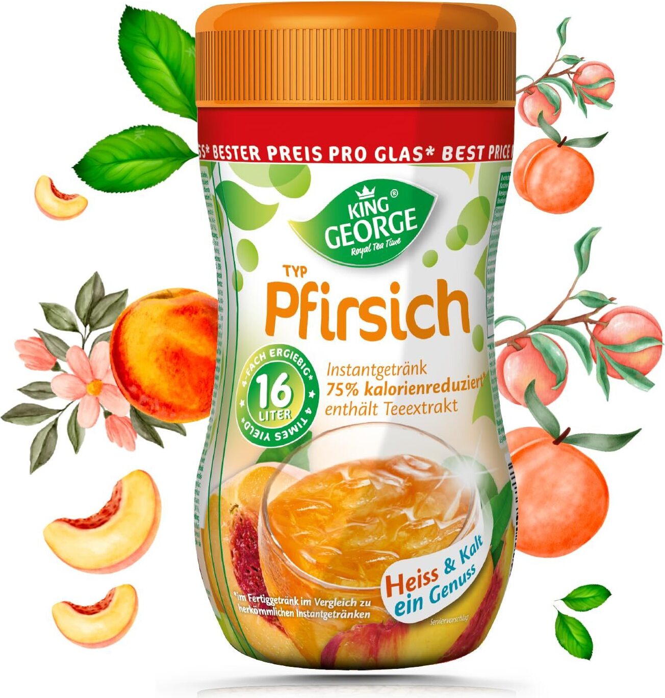 KING GEORGE Instant Tee Pfirsich 16L | Kaufland.de