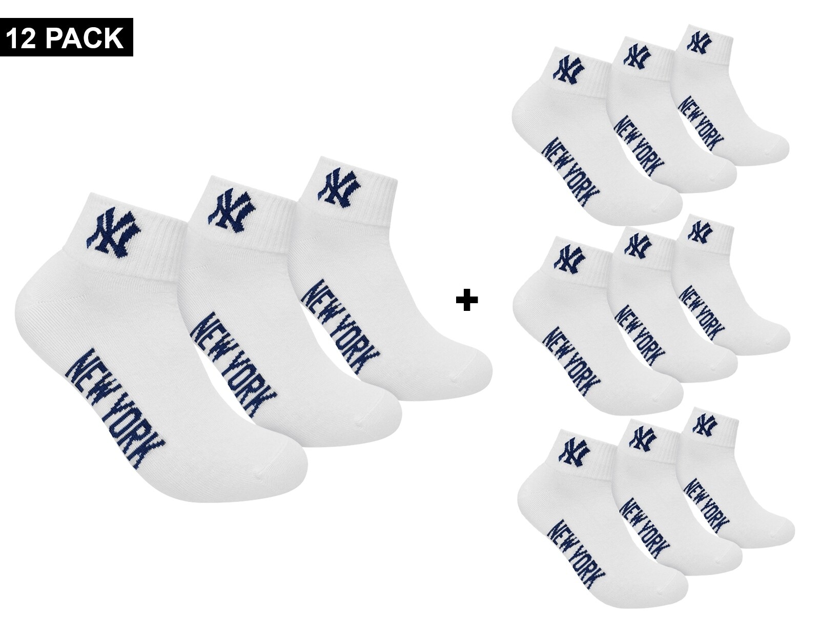 New York Yankees - 12-Pack Quarter Socks - | Kaufland.de