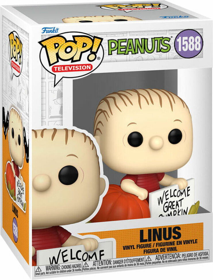 La grande citrouille POP Movies figurine vinyle Linus 9 cm