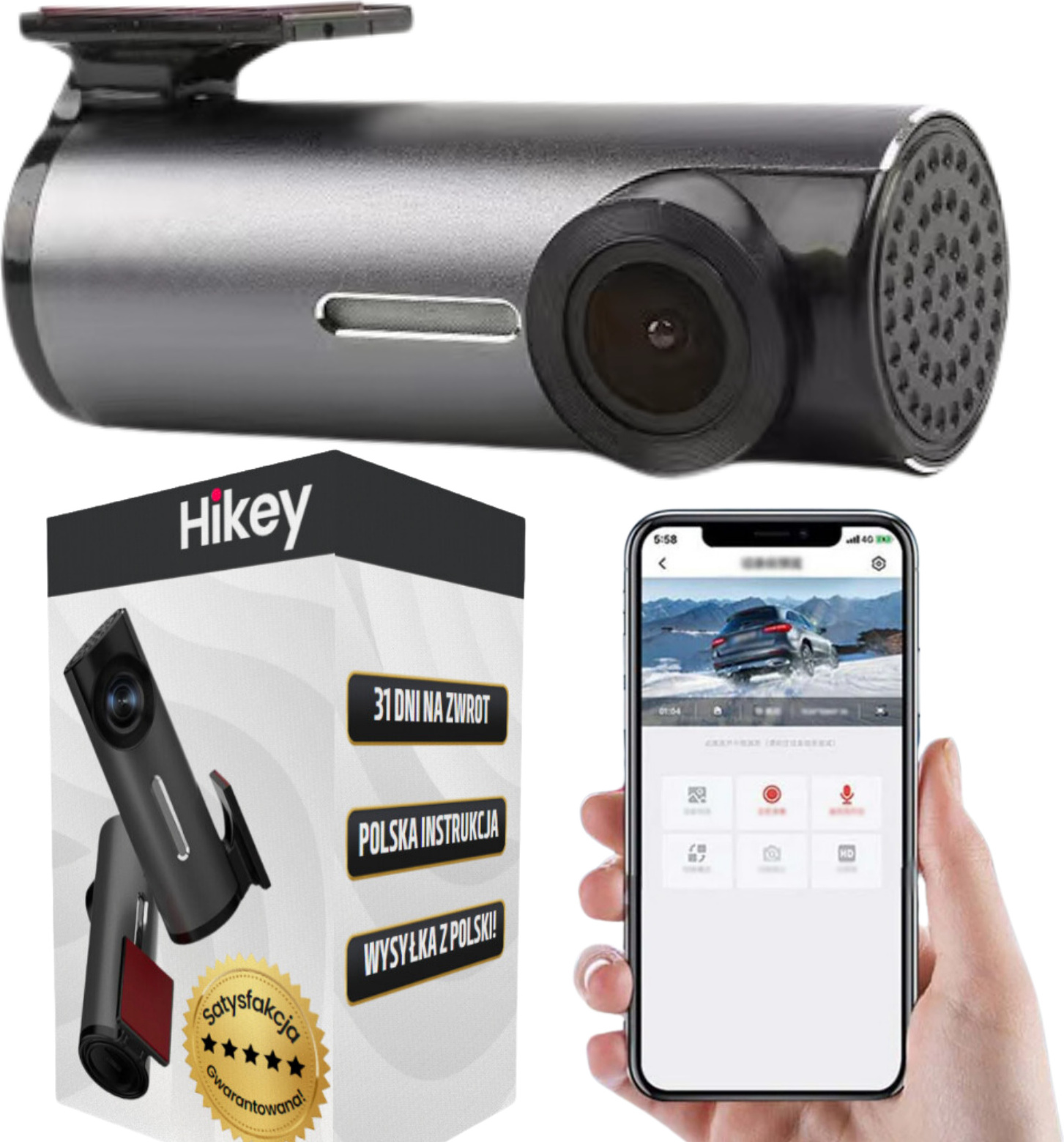 Hikey dashcam car, kamera samochodowa, kamera | Kaufland.pl