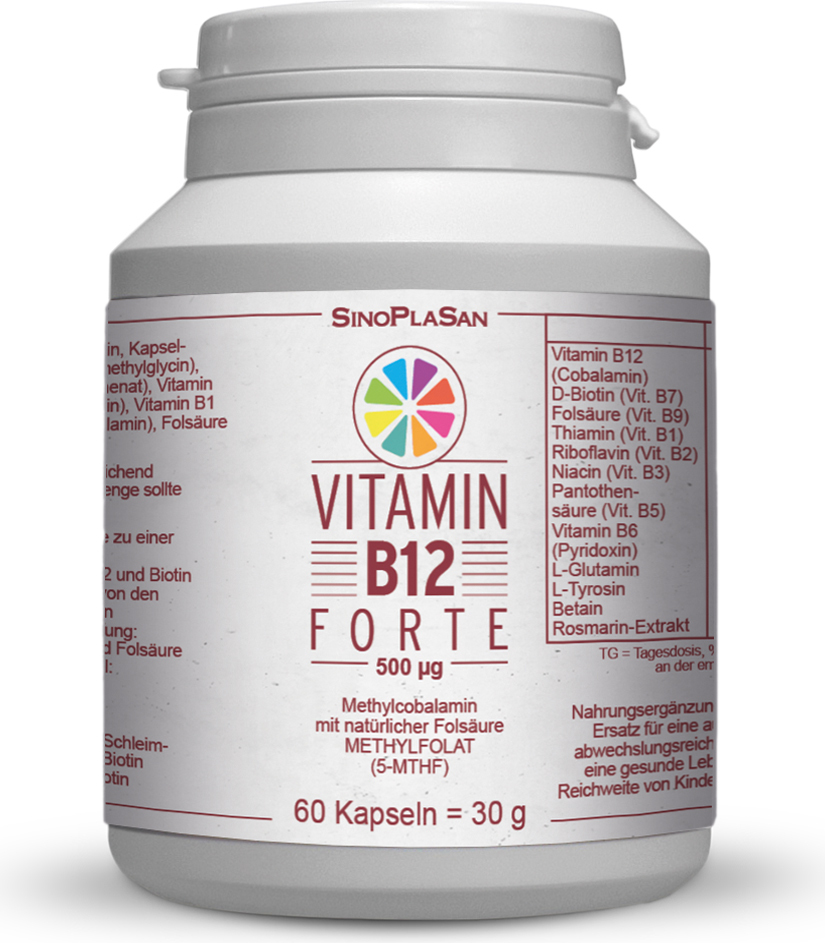 Vitamín B12 Forte 500 μg metylkobalamínu Kapsule 60 kapsúl