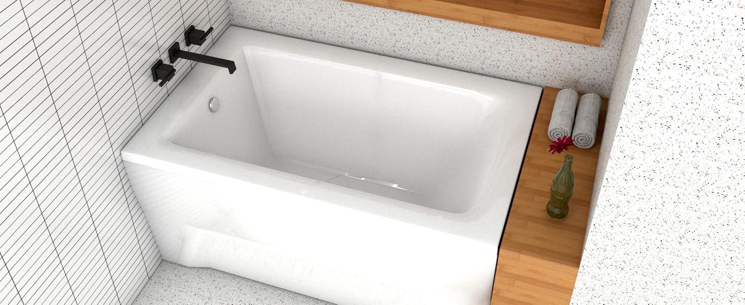 ECOLAM Baignoire rectangle Talia 130x70 cm + tablier