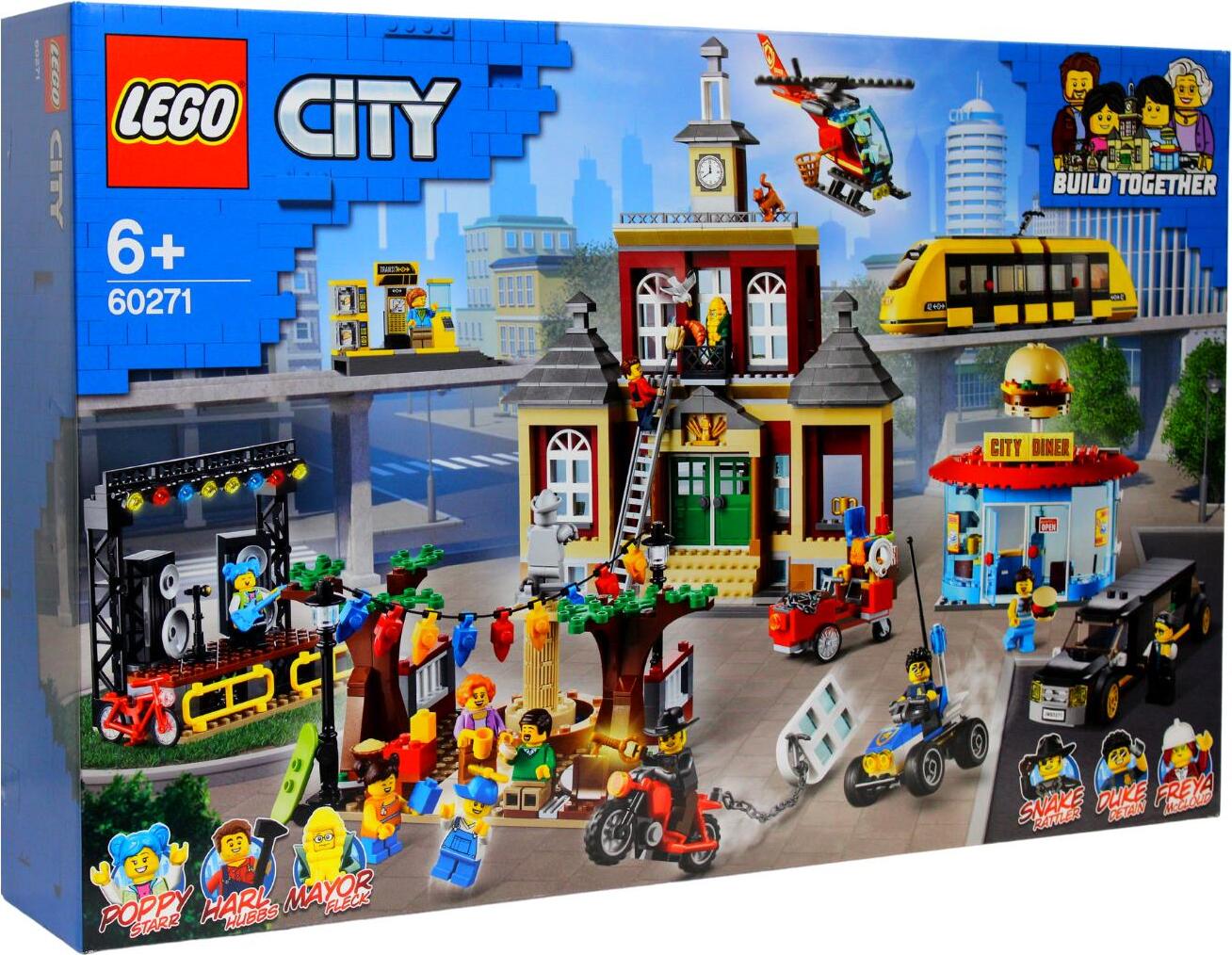 LEGO 60271 City Place de la ville, diner et tramway Set de