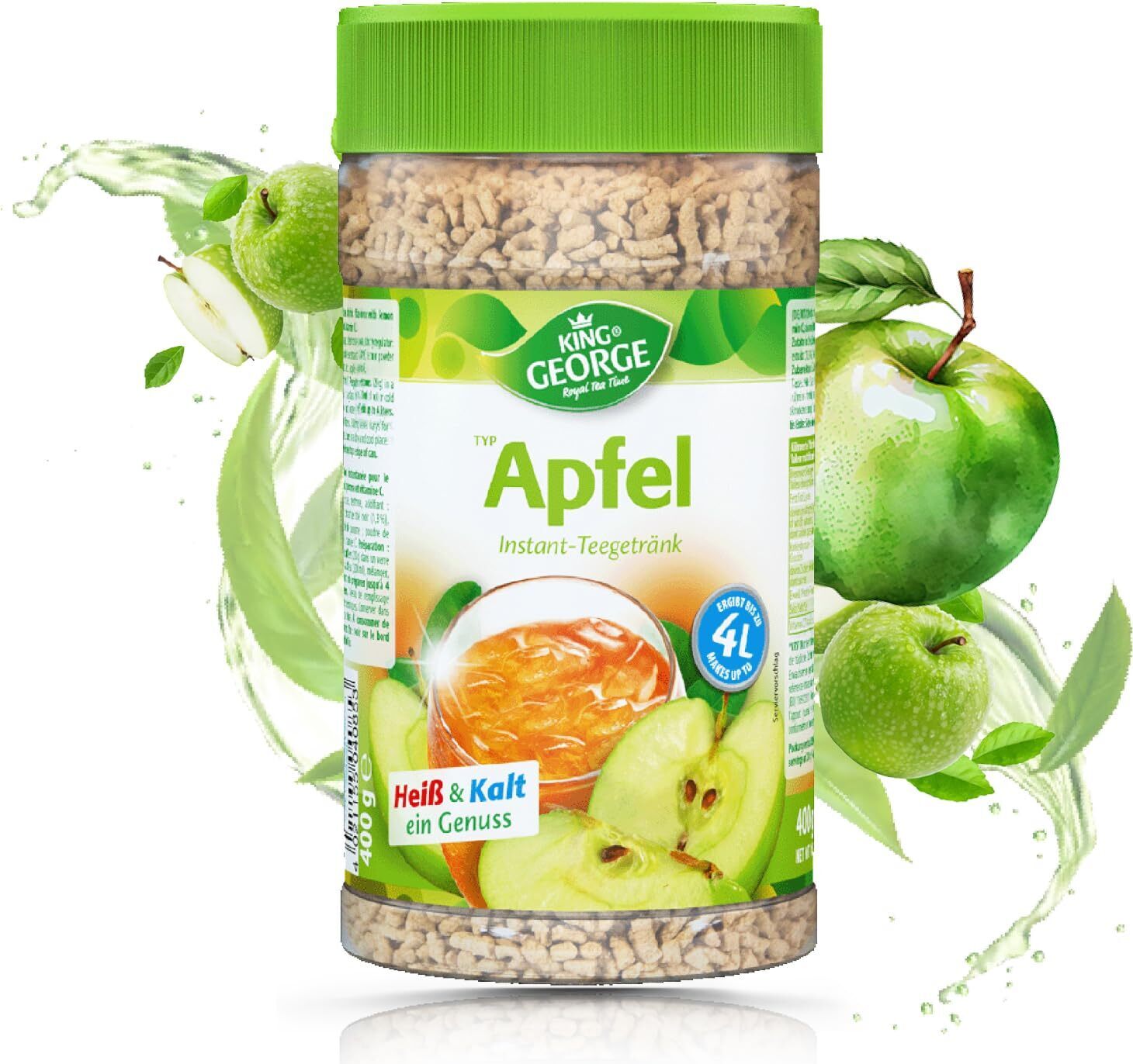 KING GEORGE Instant Tee Apfel 12 x 400g Getränkepulver.