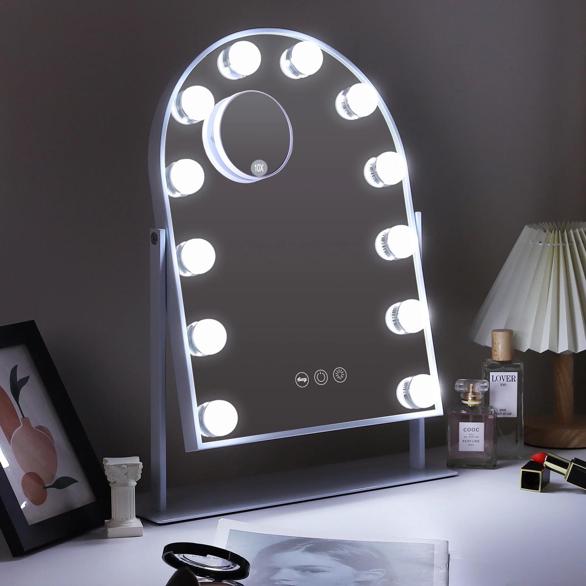 VANITII Specchio curvo per il trucco 30cm x 41 cm con