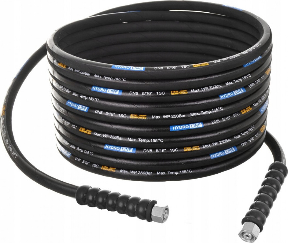 15 meteres DN8 250 BAR tomlo belso menettel 3/8" a mosoho