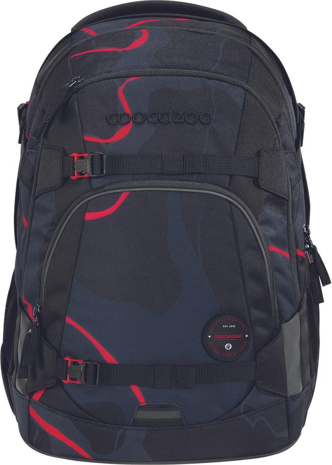 coocazoo sac d'école Mate School Backpack Lava Lines noir