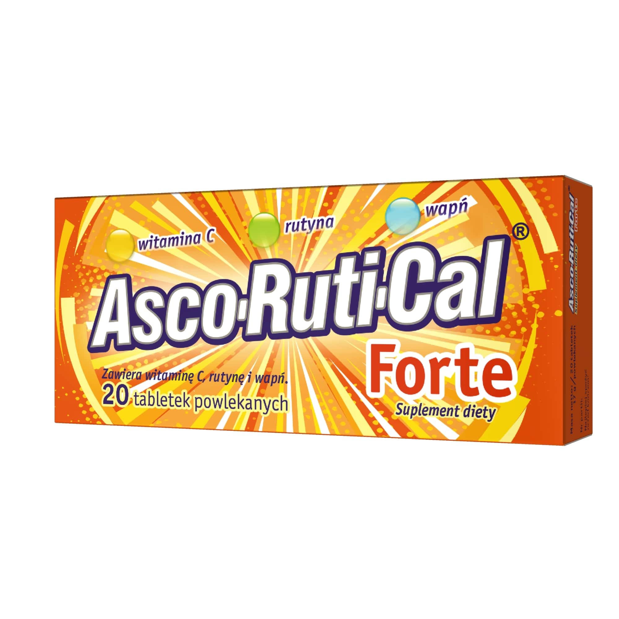 ASCORUTICAL FORTE Rutin-Calcium-Vitamin C 20 Tabletten