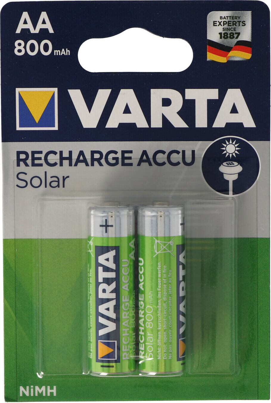 Batéria Varta RECHARGE Solar AA HR6 800mAh | Kaufland.sk