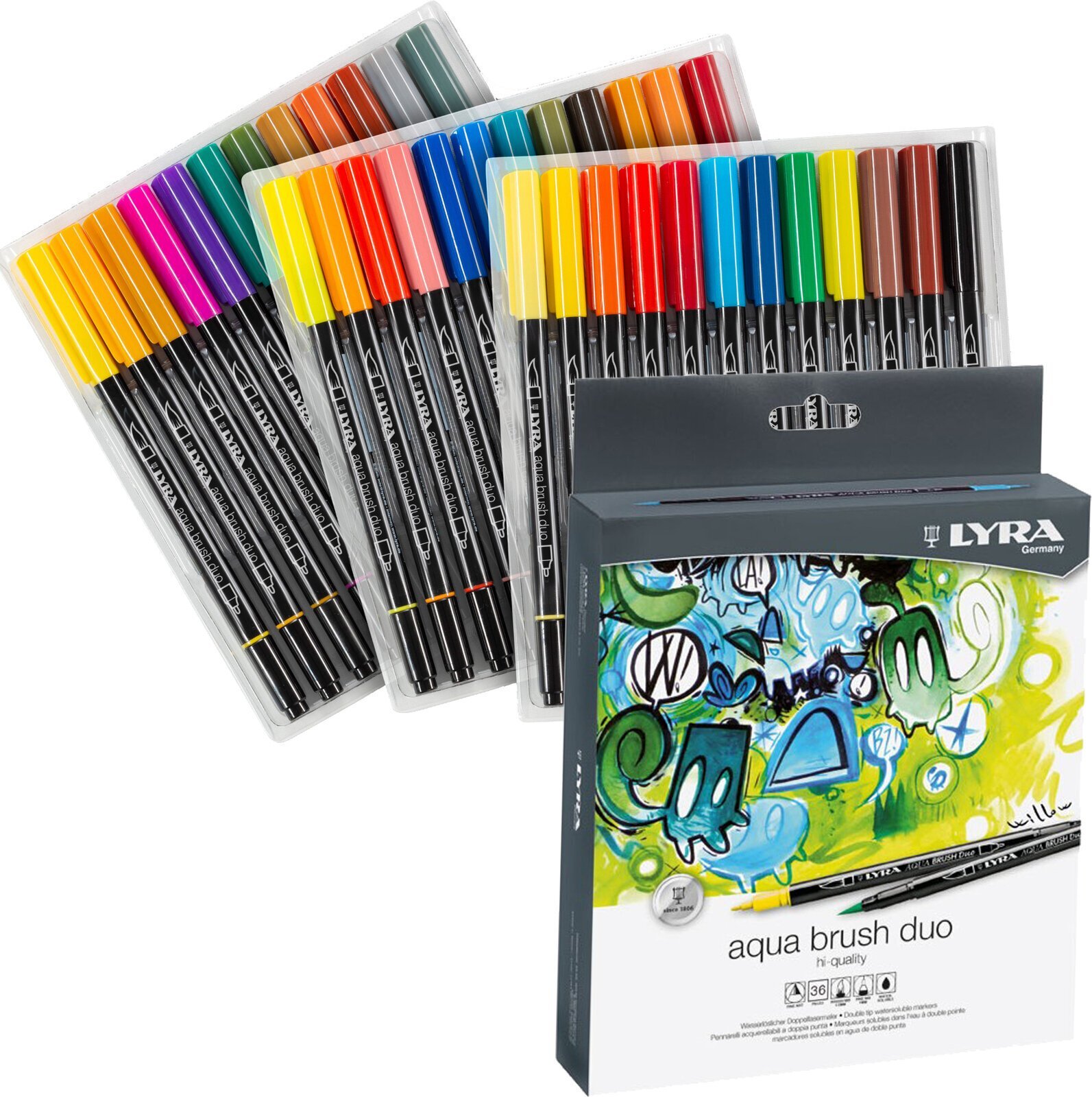 Lyra Double Tip Aqua Duo Markers 36 pcs Feutres