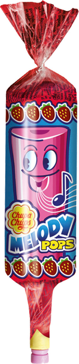 Chupa Chups Melody Pop sucette avec flûte et goût fraise