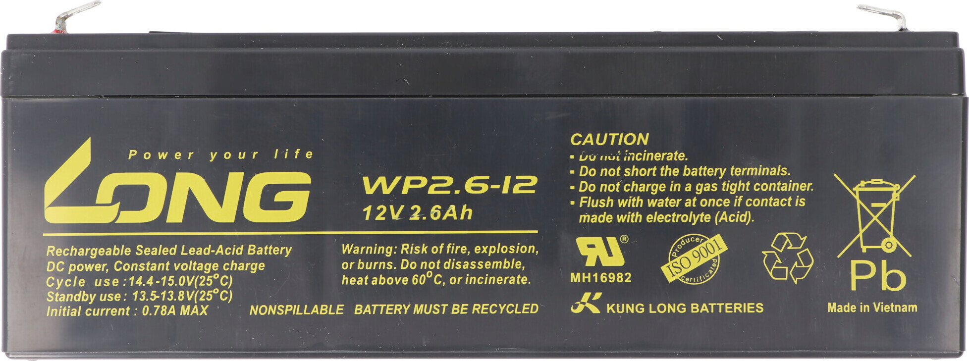 Akumulator ołowiowy Kung Long WP2.6-12 F1, 12 | Kaufland.pl