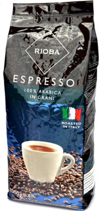 Rioba Platinum Grani Espresso, café torréfié, grains