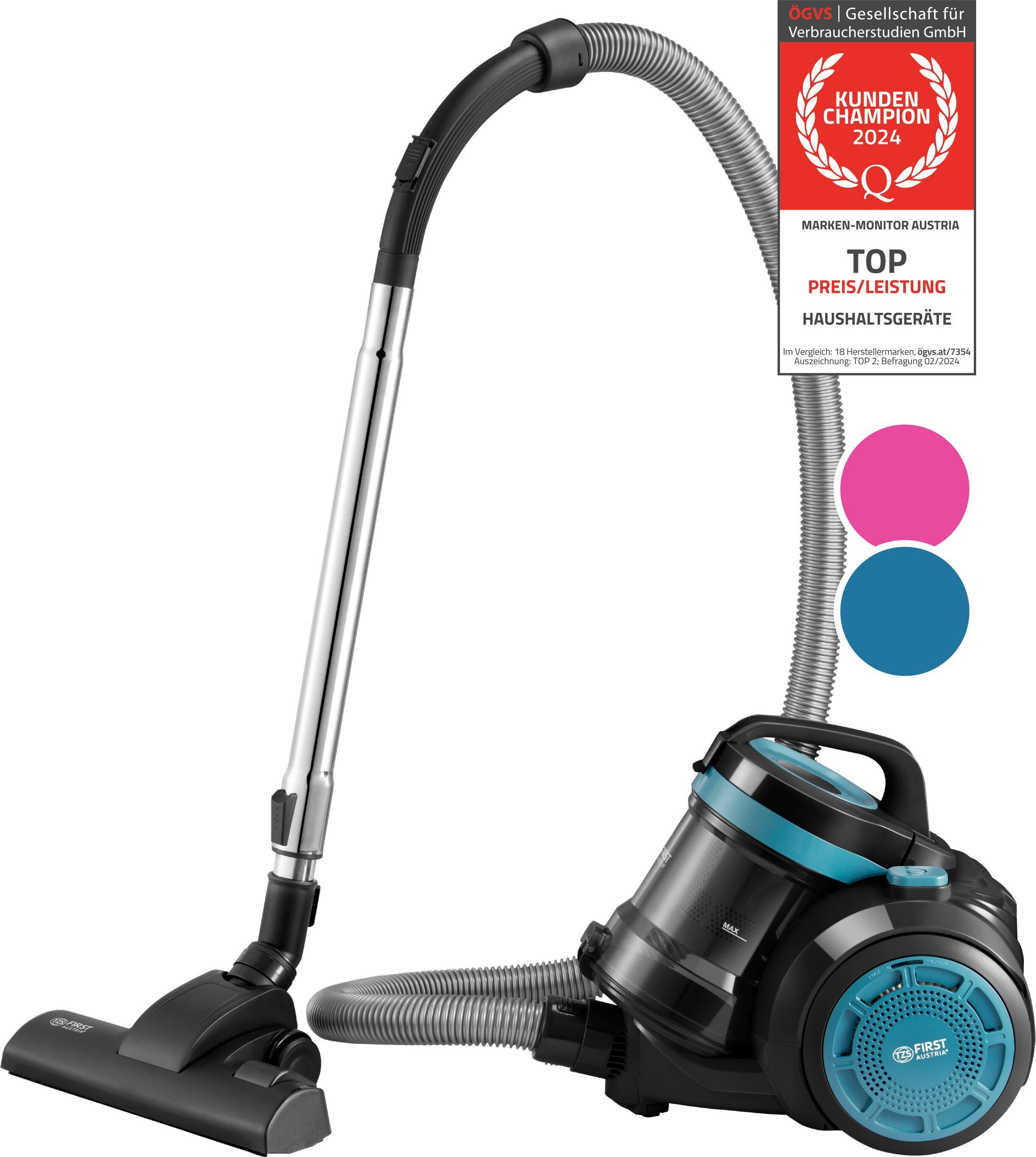 Aspirateur sans sac TZS First Austria, 800 W, système