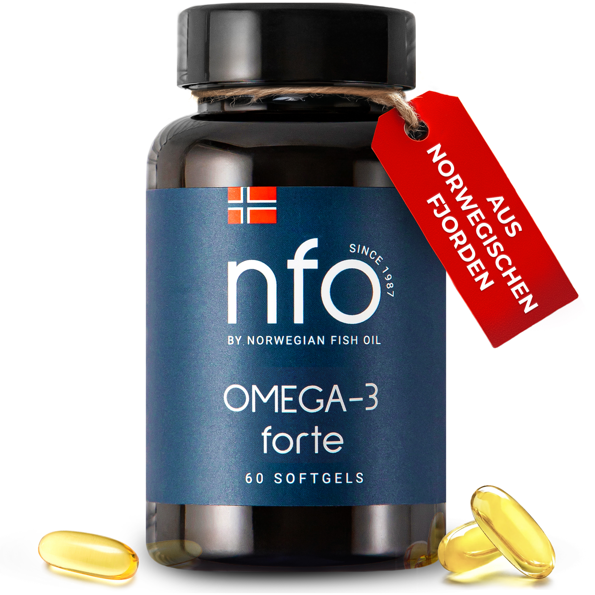 NFO Omega-3 Forte 60 – Kapsułki z oleju rybnego z EPA, DHA