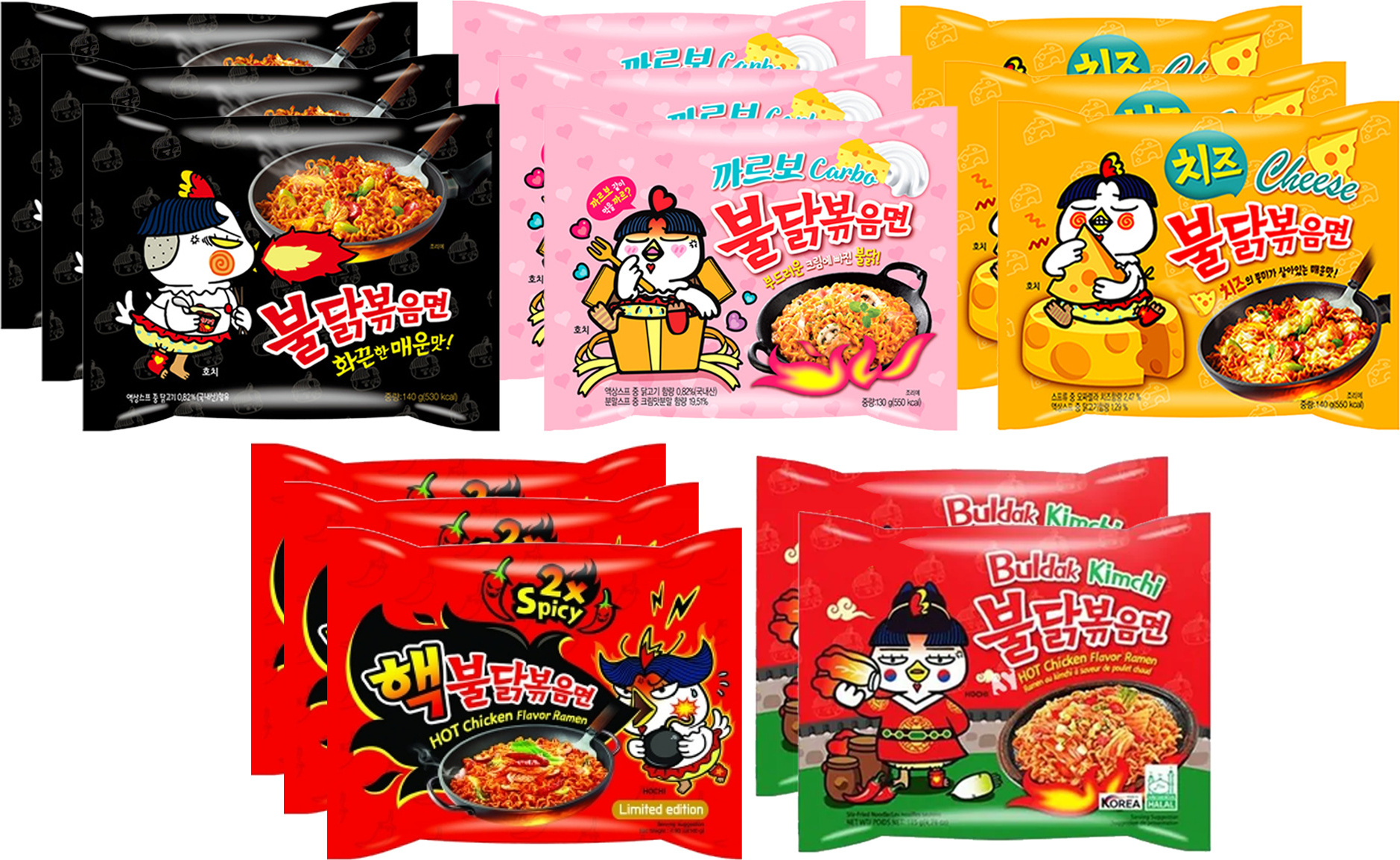 Poznejte Buldak Box | BULDAK Ramen 14x MIX | | Kaufland.cz