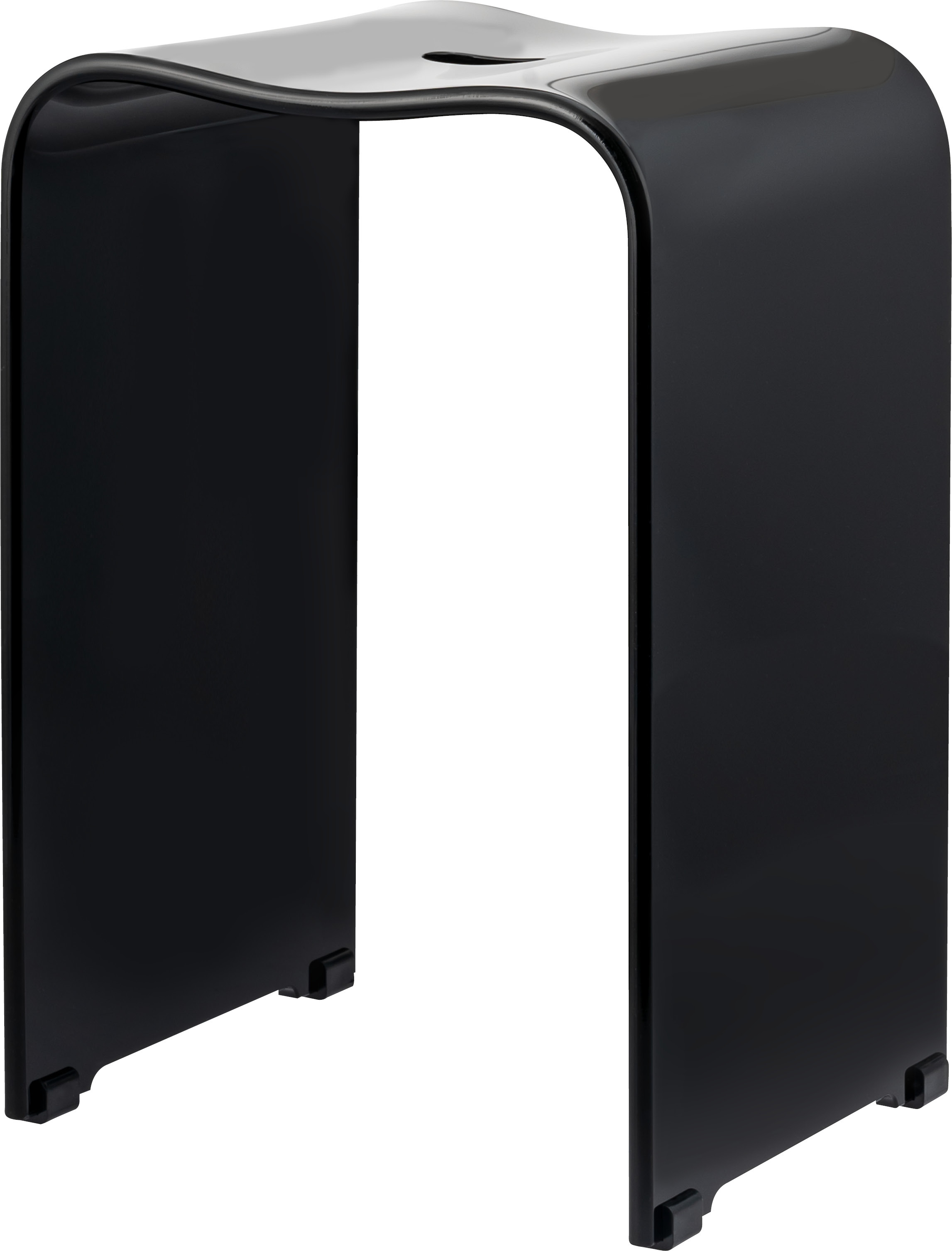 Bremermann Badhocker aus Acryl, ergonomisch, Schwarz, ca.