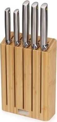 Elevate Steel Messen met Houder Bamboe 5-Delig Messersets