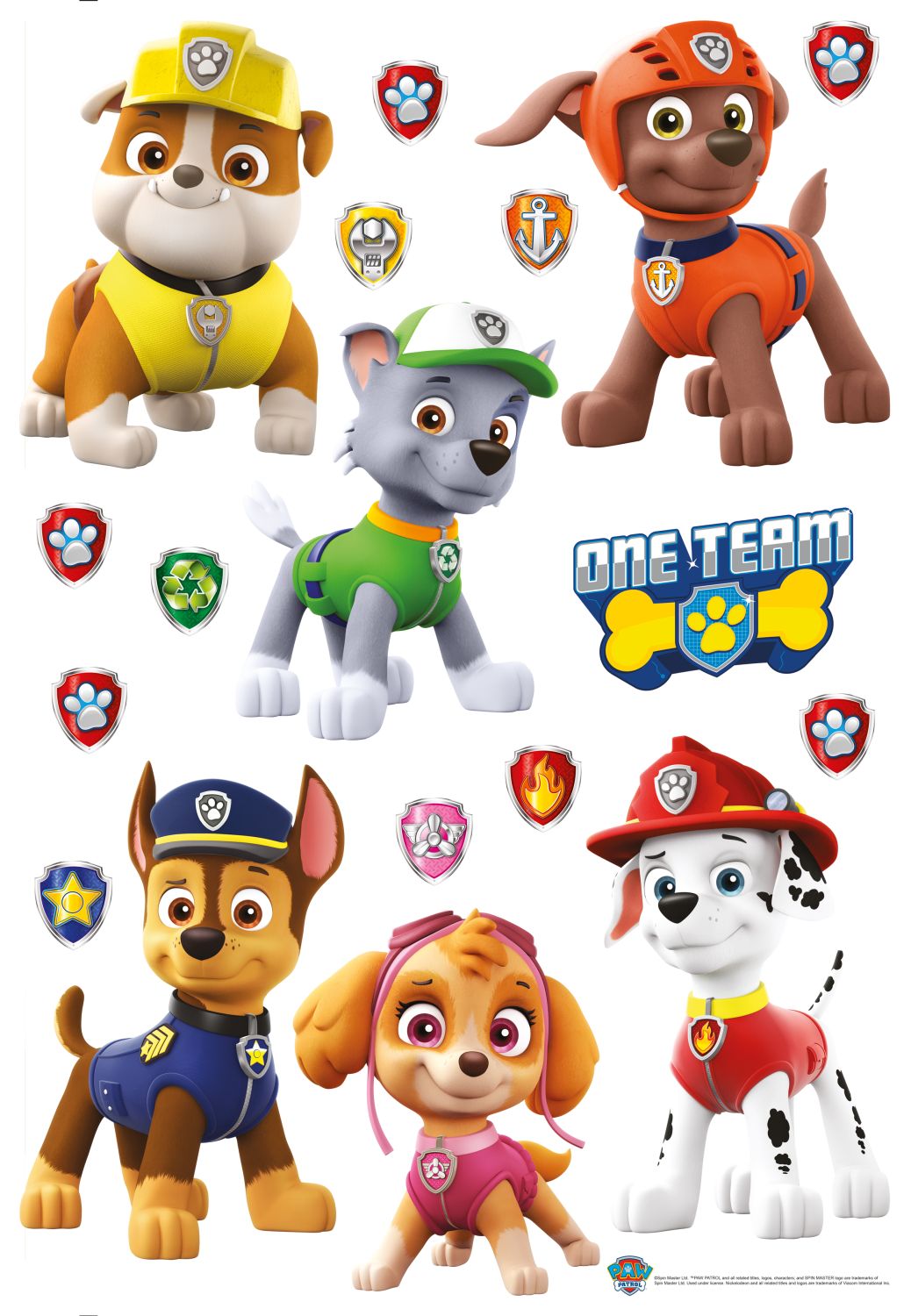 Sanders & Sanders PAW Patrol murale marrone, rosso e giallo