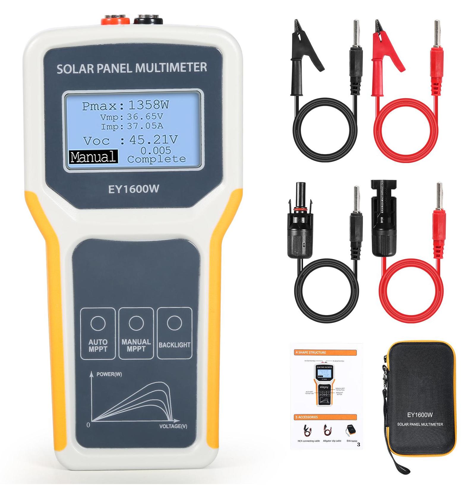 EY1600W Photovoltaic Panel Multimeter – Solar Panel MPPT