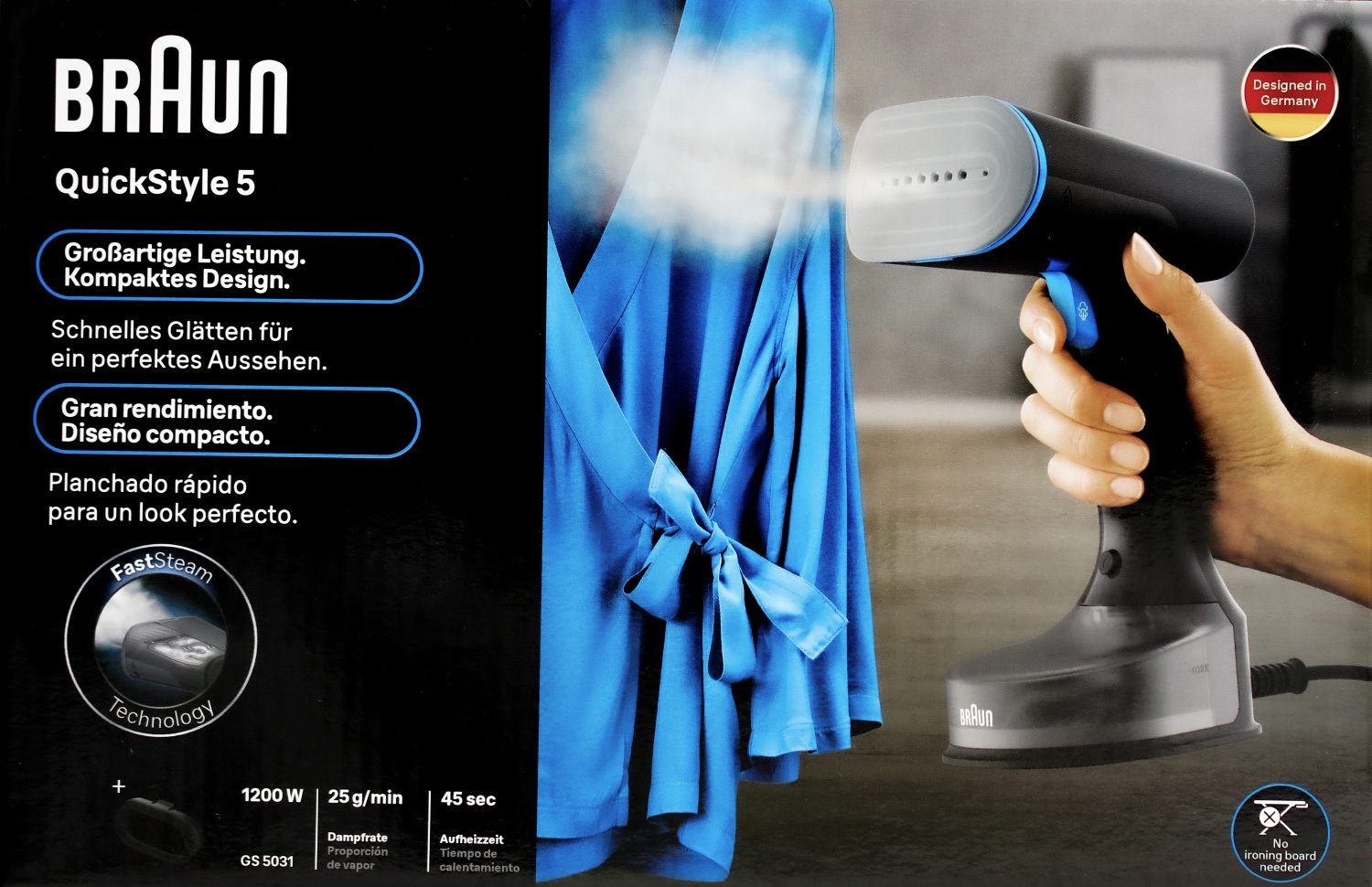 Braun QuickStyle 5 GS 5031 Ručný naparovač odevov 0,15 l