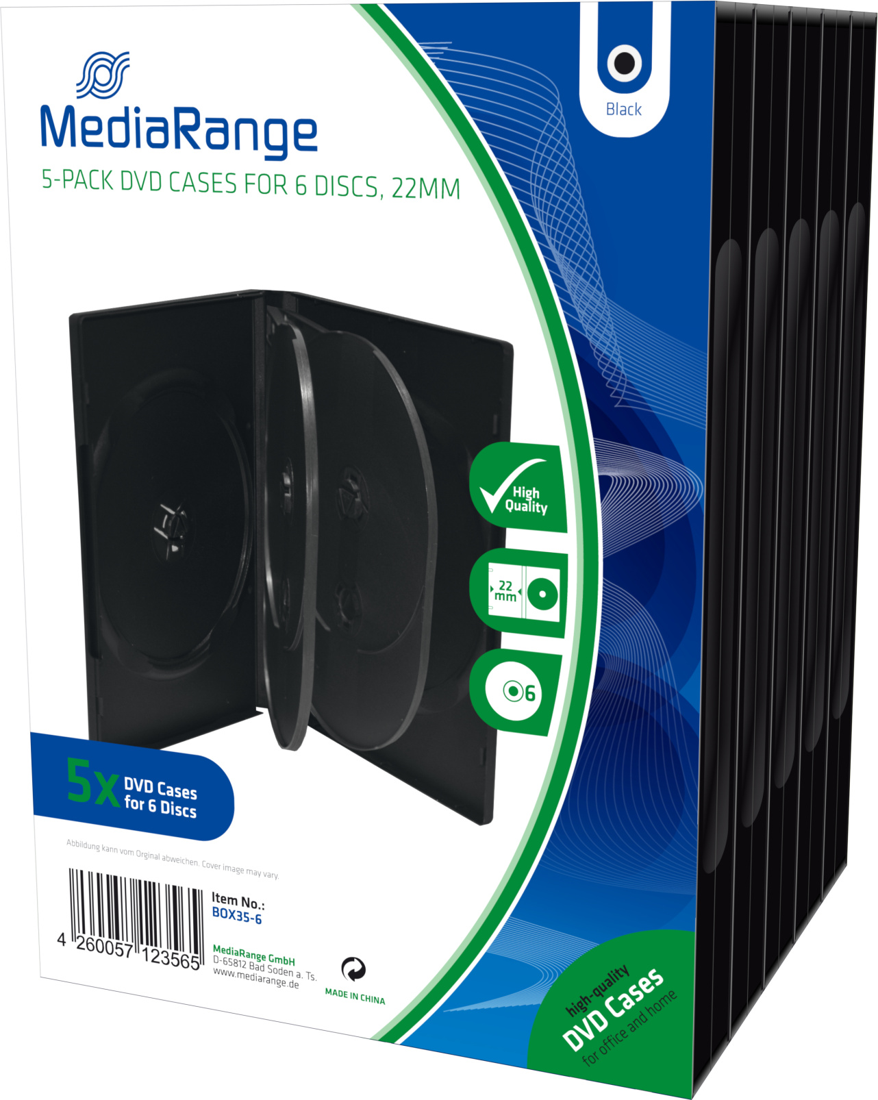 MediaRange BOX35-6 DVD Leerbox MediaRange 6er DVD Box 5